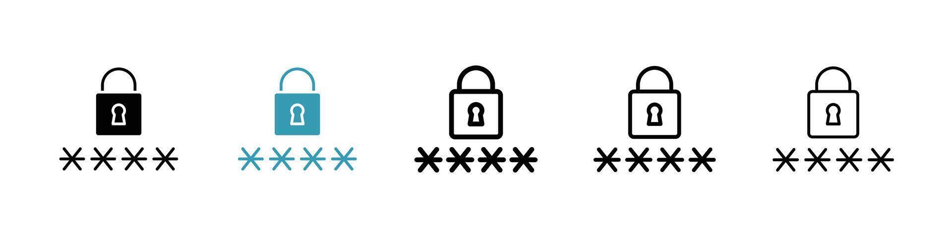 Code lock icon icon set. EPS 10 50187222 Vector Art at Vecteezy
