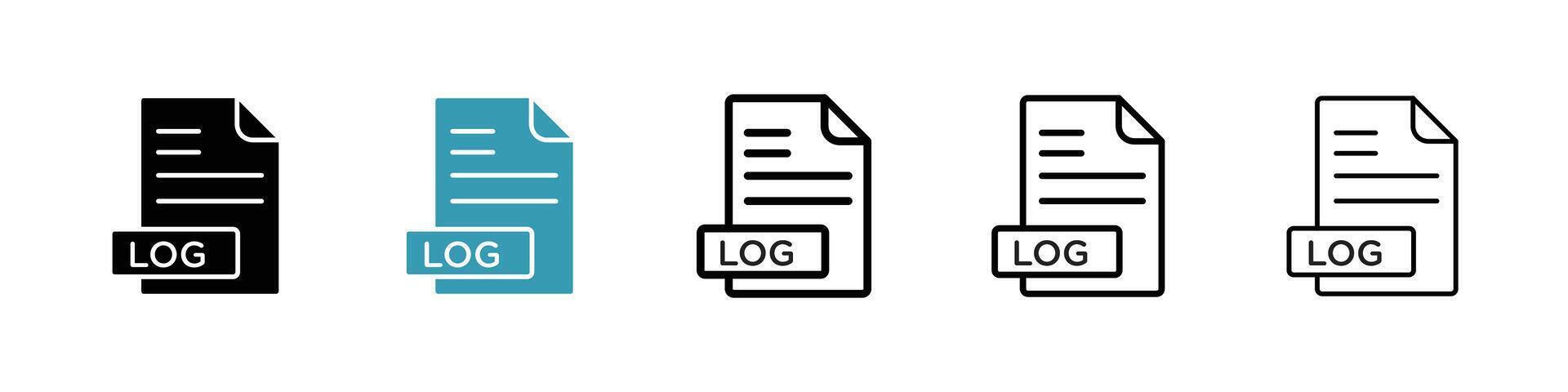 Log file icon icon set. EPS 10 50187421 Vector Art at Vecteezy