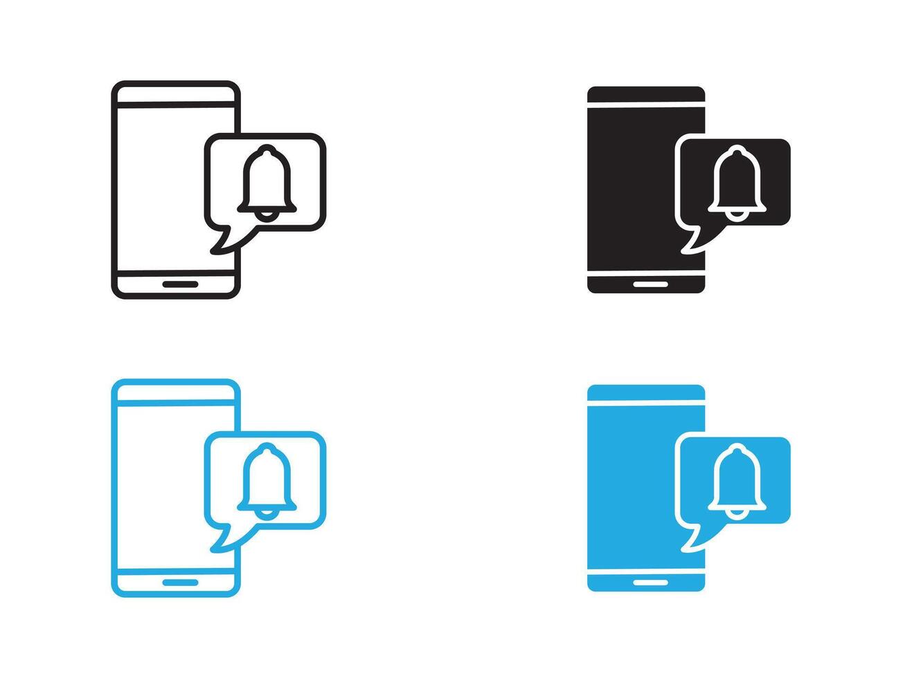 Mobile message notification icon 50190887 Vector Art at Vecteezy