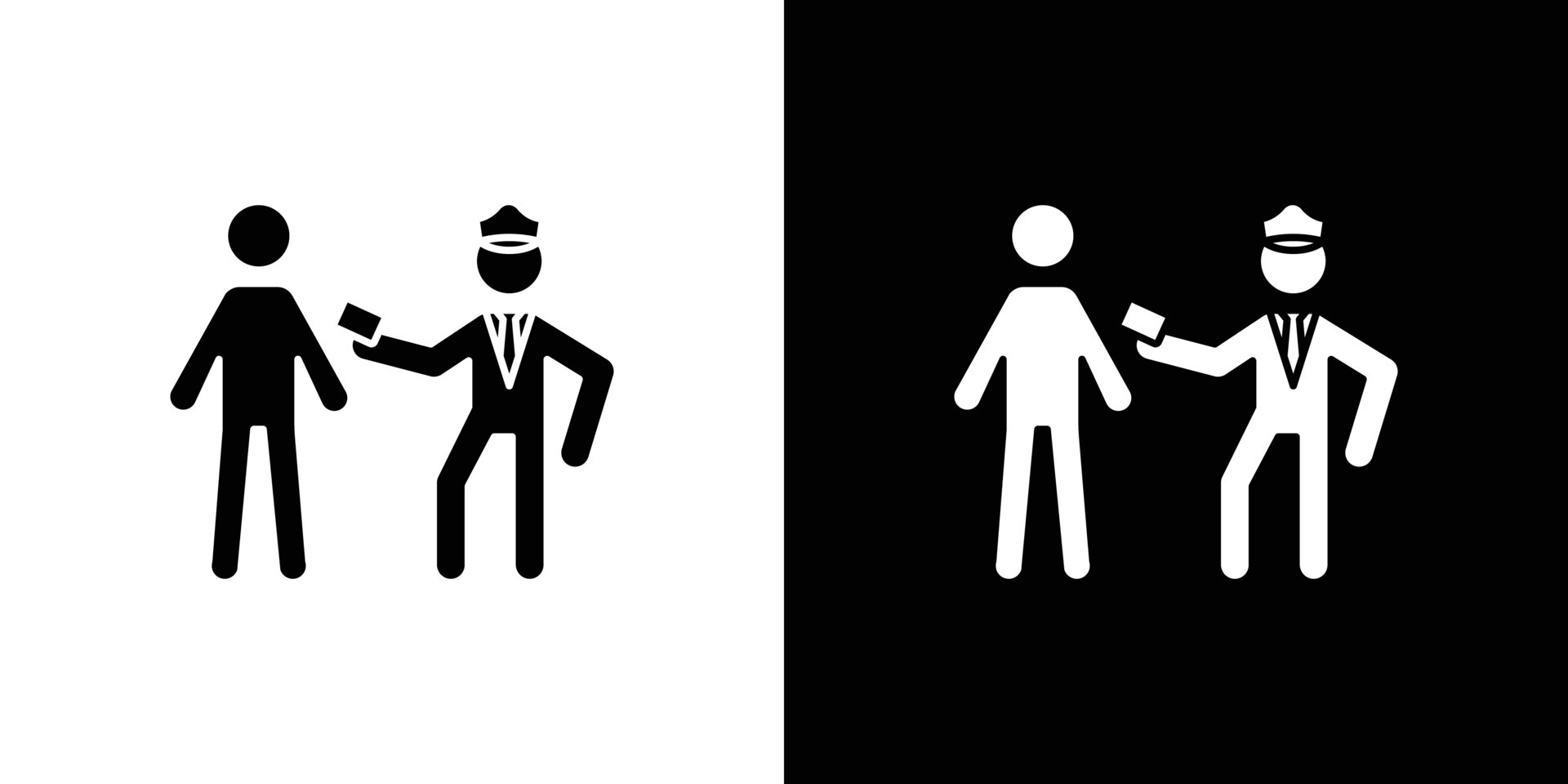 Police Officer Giving Fine Icon Linear Logo Isolated 50193300 Vector Art At Vecteezy