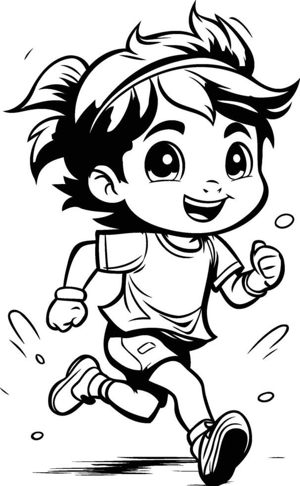 Running Coloring Page