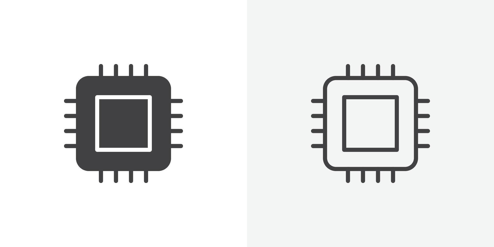 Processor Icon Isolated On White Background 50199710 Vector Art At Vecteezy