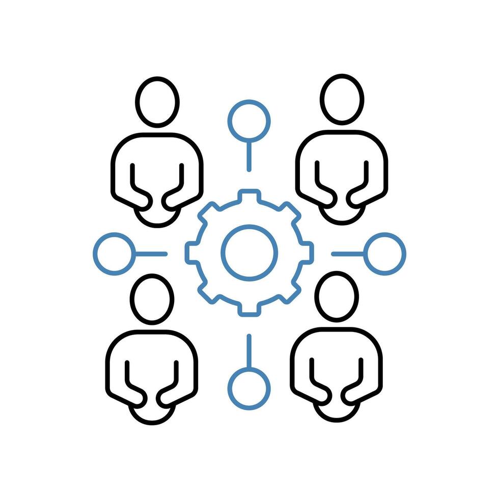 community development concept line icon. Simple element illustration ...