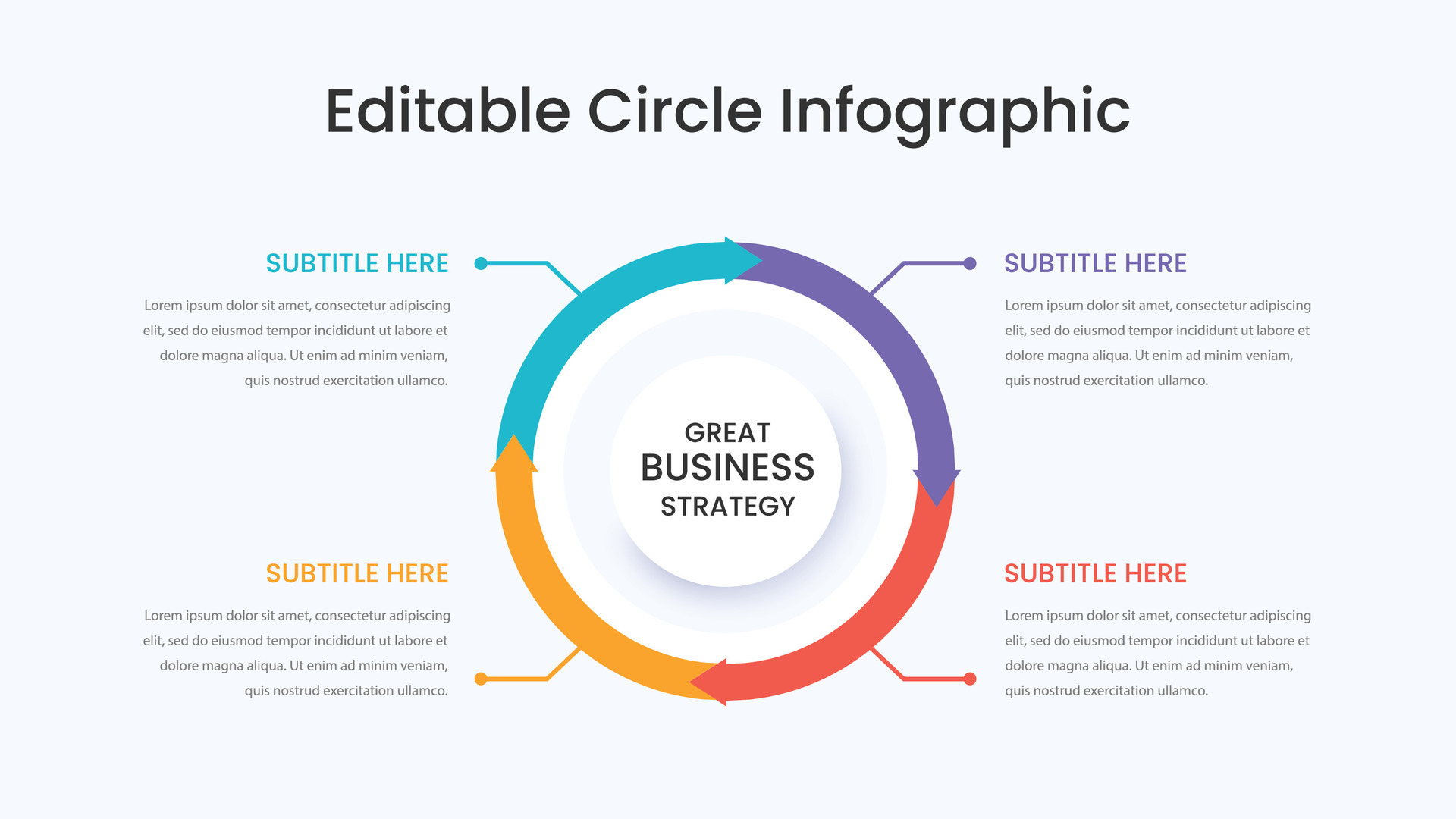 Circular Infographic Template for Effective Process Visualization ...