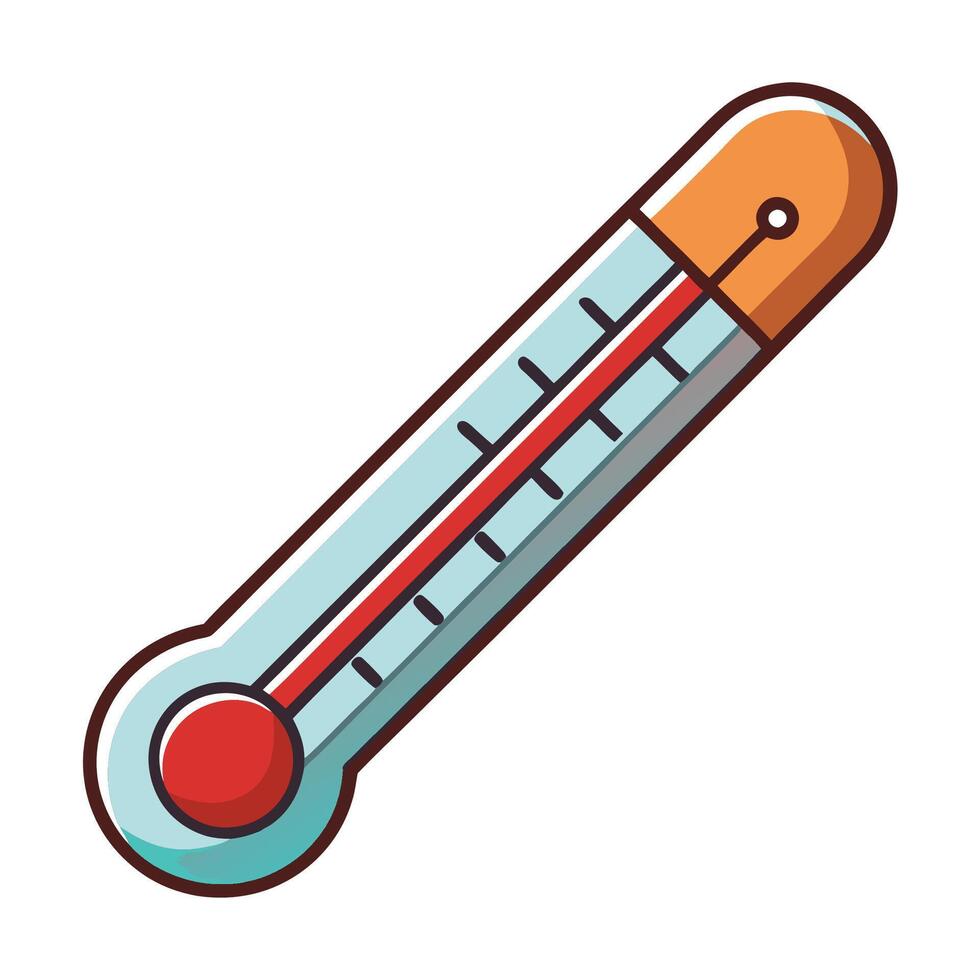 Thermometer Symbol and Temperature Scale Icon Design for Graphics ...