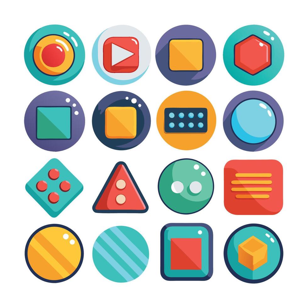 Web Button Set Series 50230110 Vector Art at Vecteezy