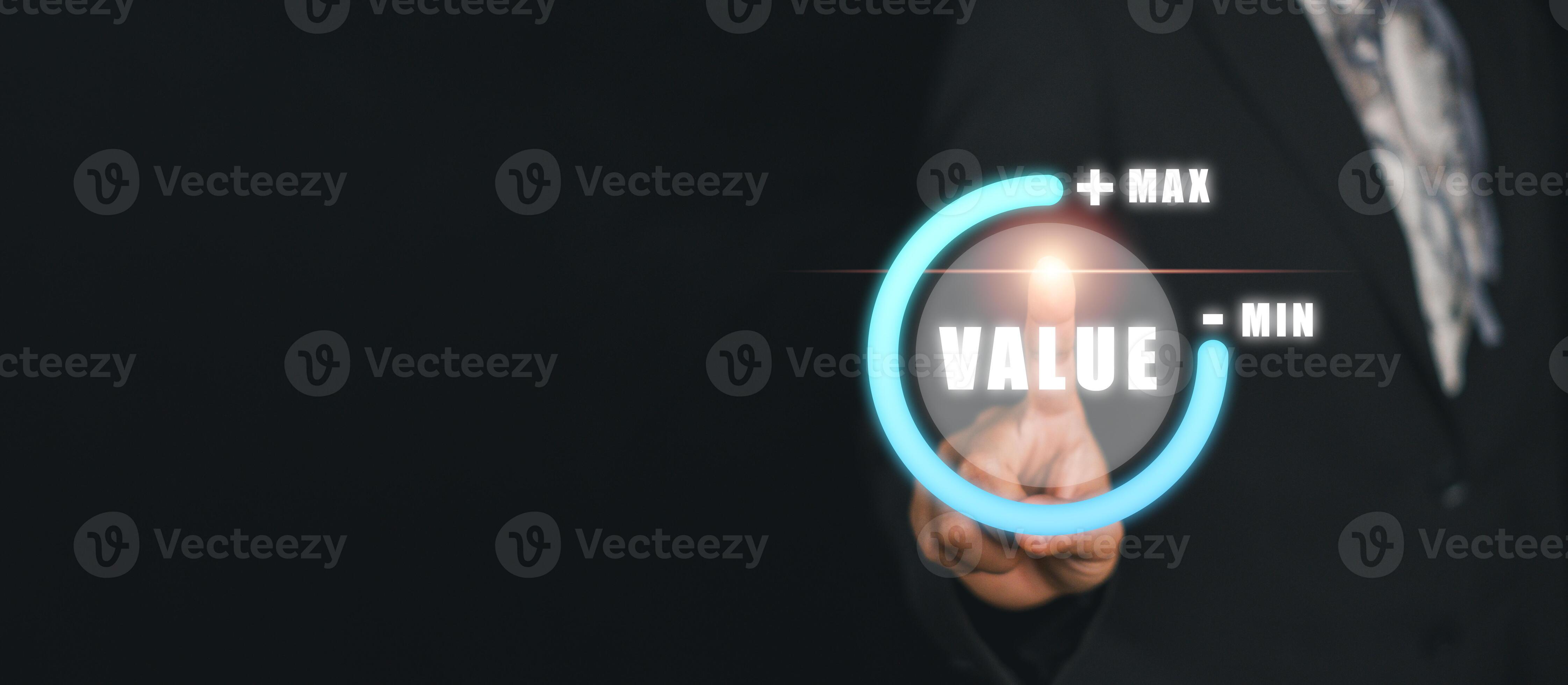 Professional businessman demonstrating the concept of adding value in ... Professional businessman demonstrating the concept of adding value in ...
