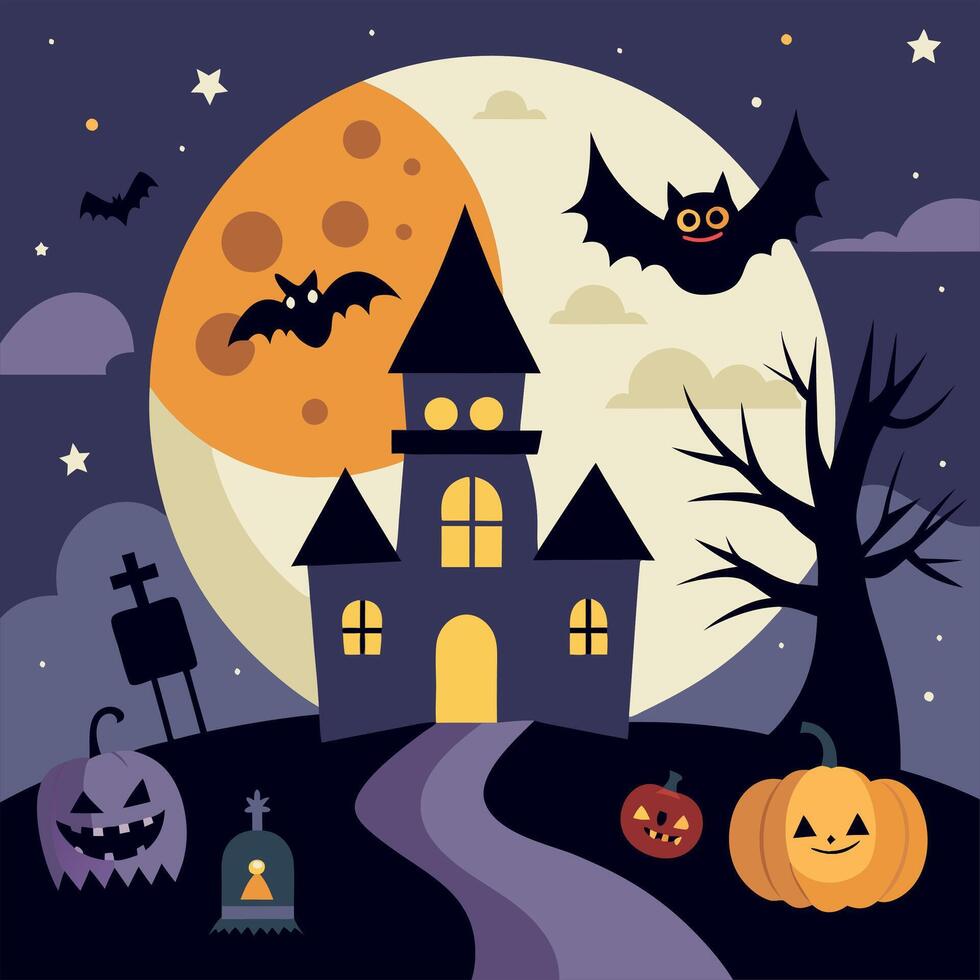 Sinister Trees And Ghostly Outline 50234236 Vector Art At Vecteezy