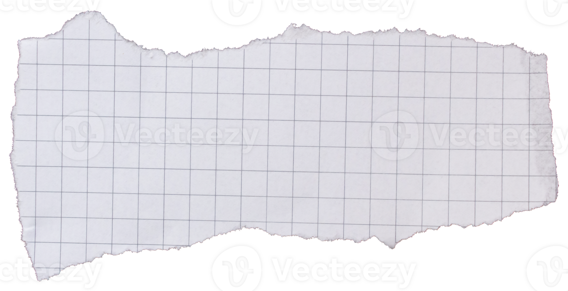 Ripped torn white graph paper piece on transparent background ... Ripped torn white graph paper piece on transparent background ...