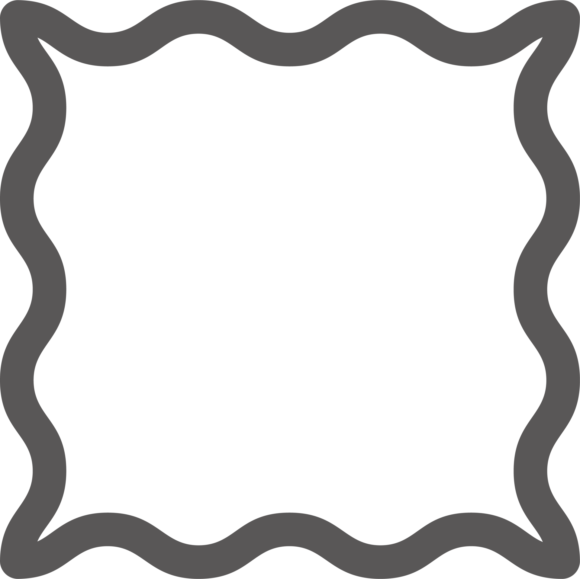 Wavy Rectangle Frame Scallop Edge Box Outline Squiggle Border Groovy Zigzag Abstract Shape