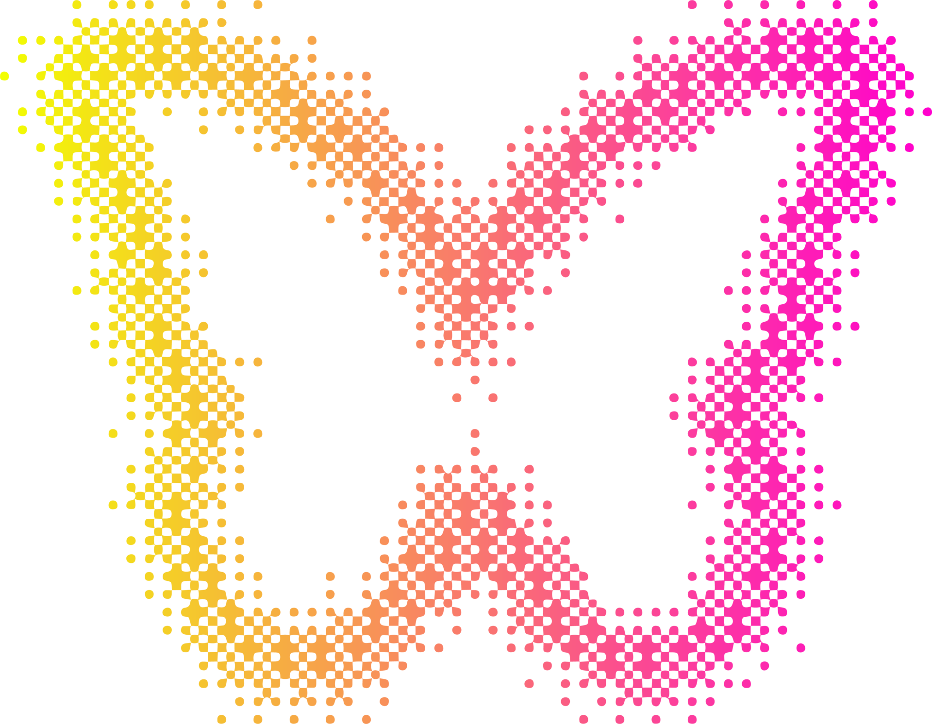 Pixel Pattern Shape Textured Butterfly With Bitmap Y2k Dither Gradient