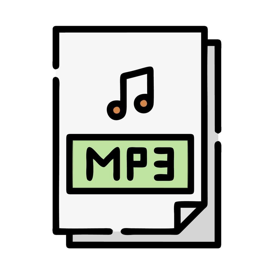 mp3 file icon illustration 50271850 Vector Art at Vecteezy