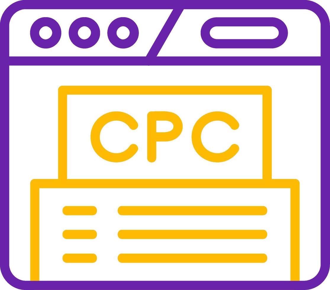 cpc línea dos color 50284168 Vector en Vecteezy