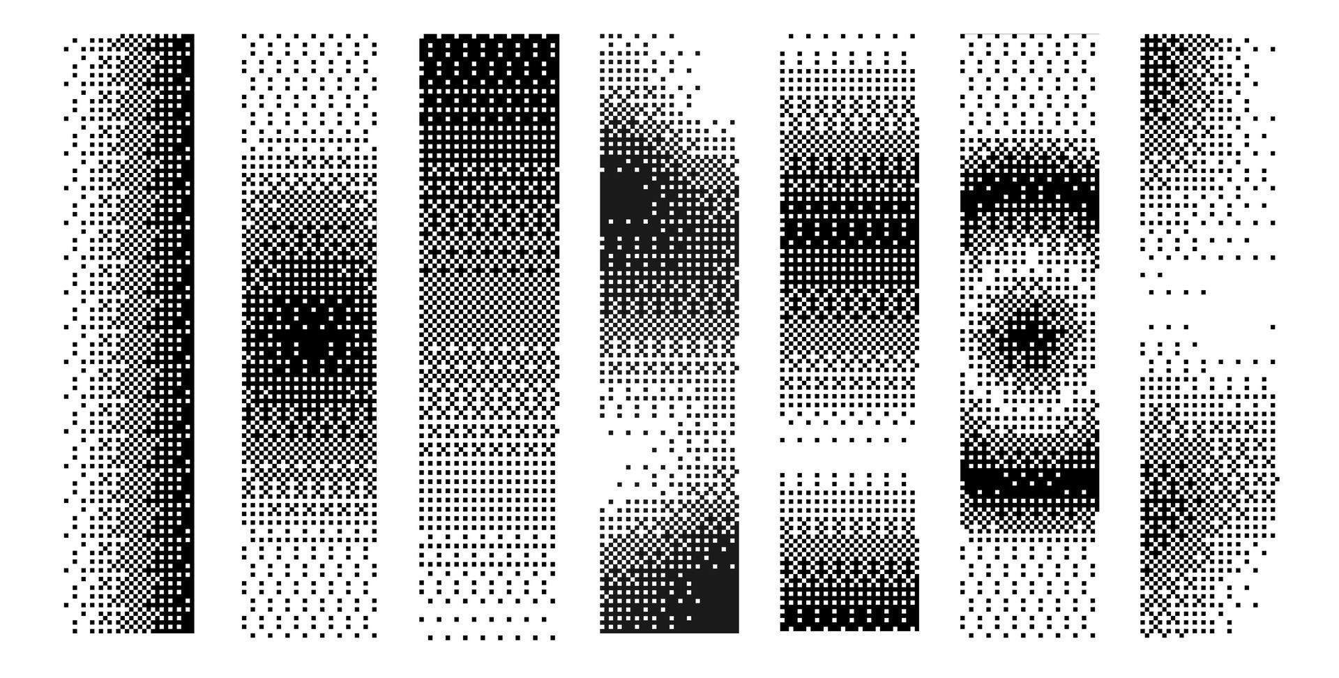 Set of gradient bitmap pixel stroke on white background. Y2K aesthetics ...