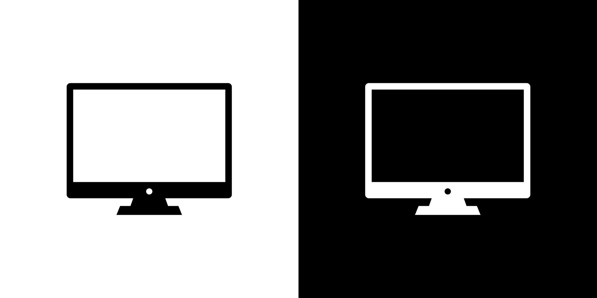 Monitor Desktop Computer Icon In Generic Style Pc Screen Sign Symbol 50290882 Vector Art At