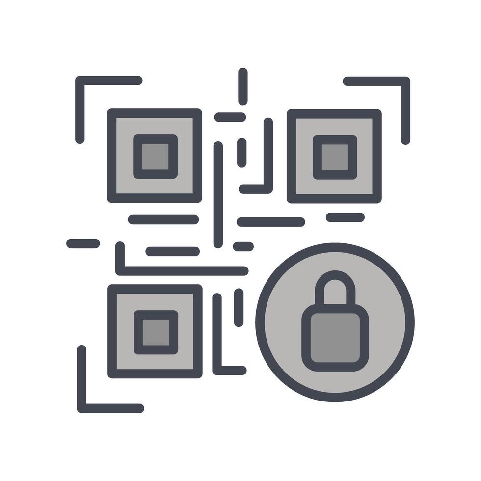 QR Code Encryption Icon Design 50301634 Vector Art at Vecteezy