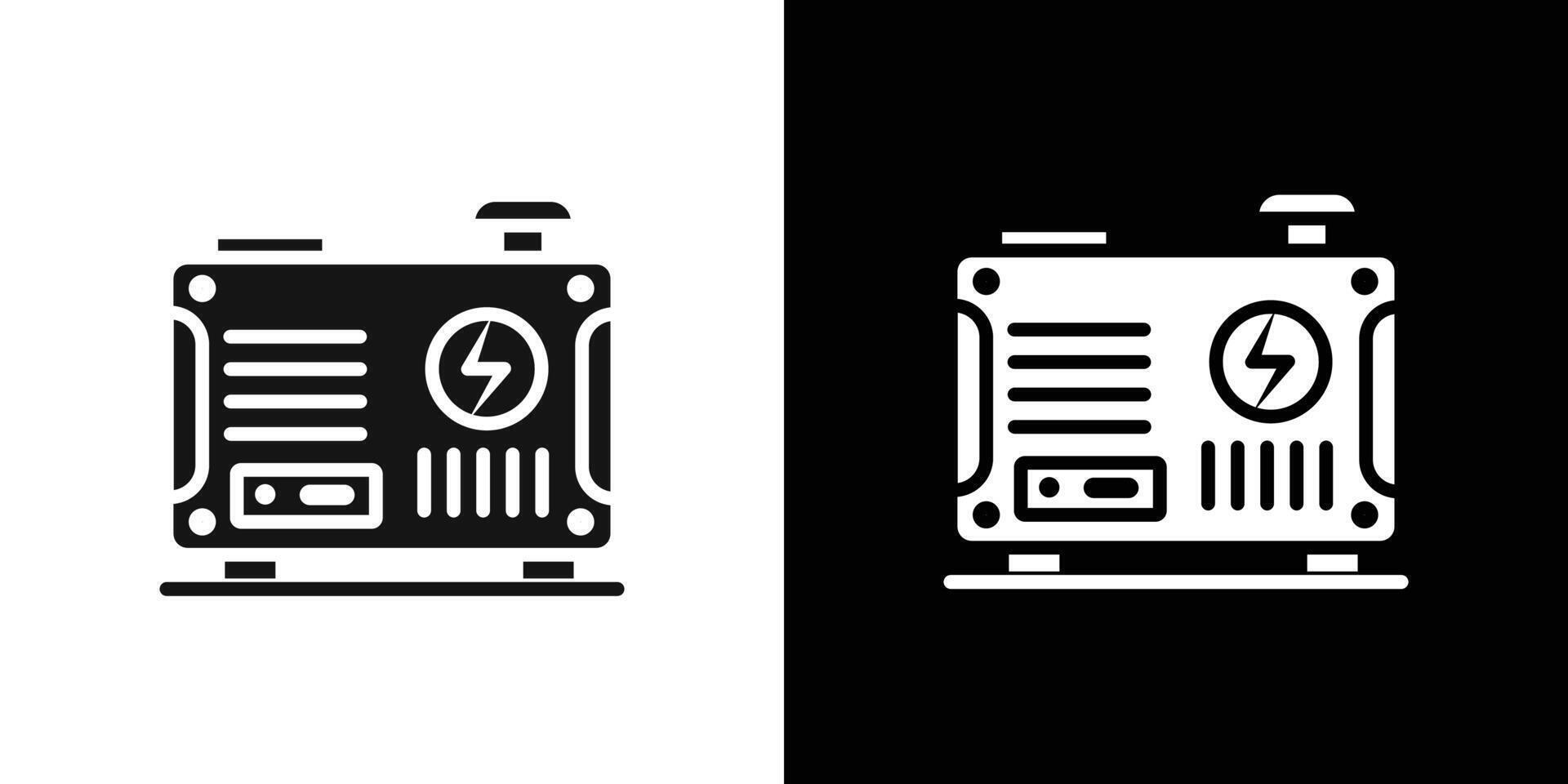 Portable Power Generator Icon Flat Set Outline 50308232 Vector Art At Vecteezy