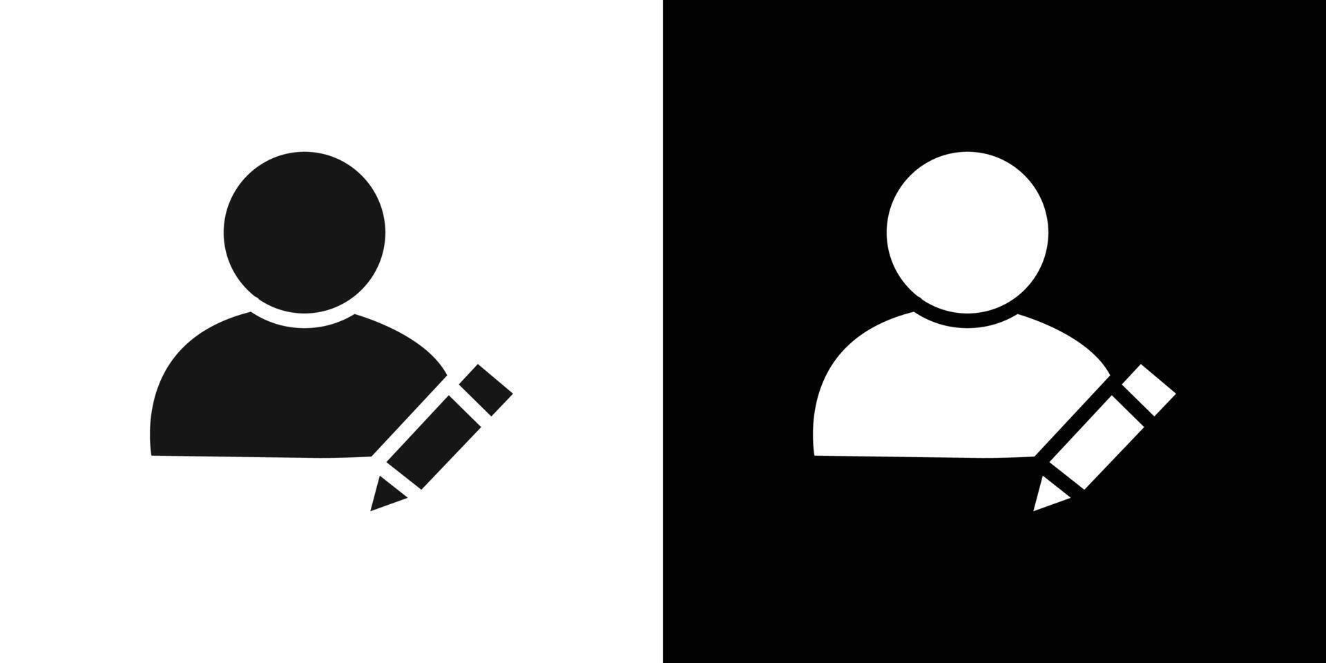 Edit user icon Flat line illustration 50309050 Vector Art at Vecteezy