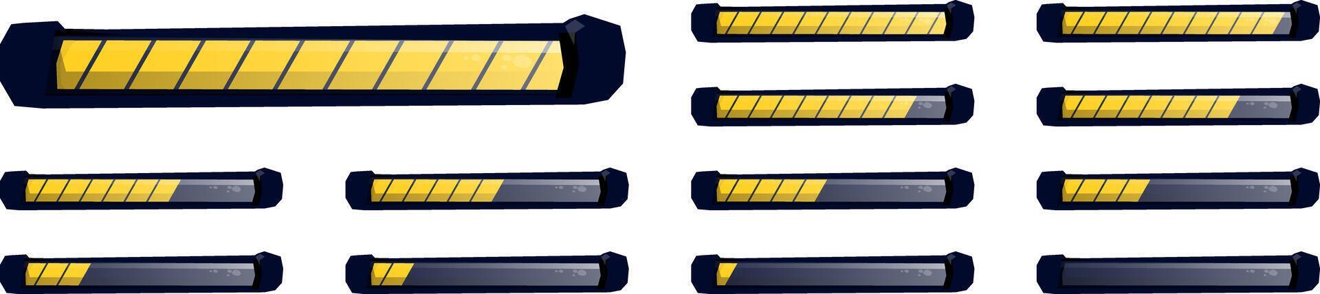 Stylized Liquid Progress Bar Sprite Game App HUD UI Item Icon Template Set 50334014 Vector Art ...