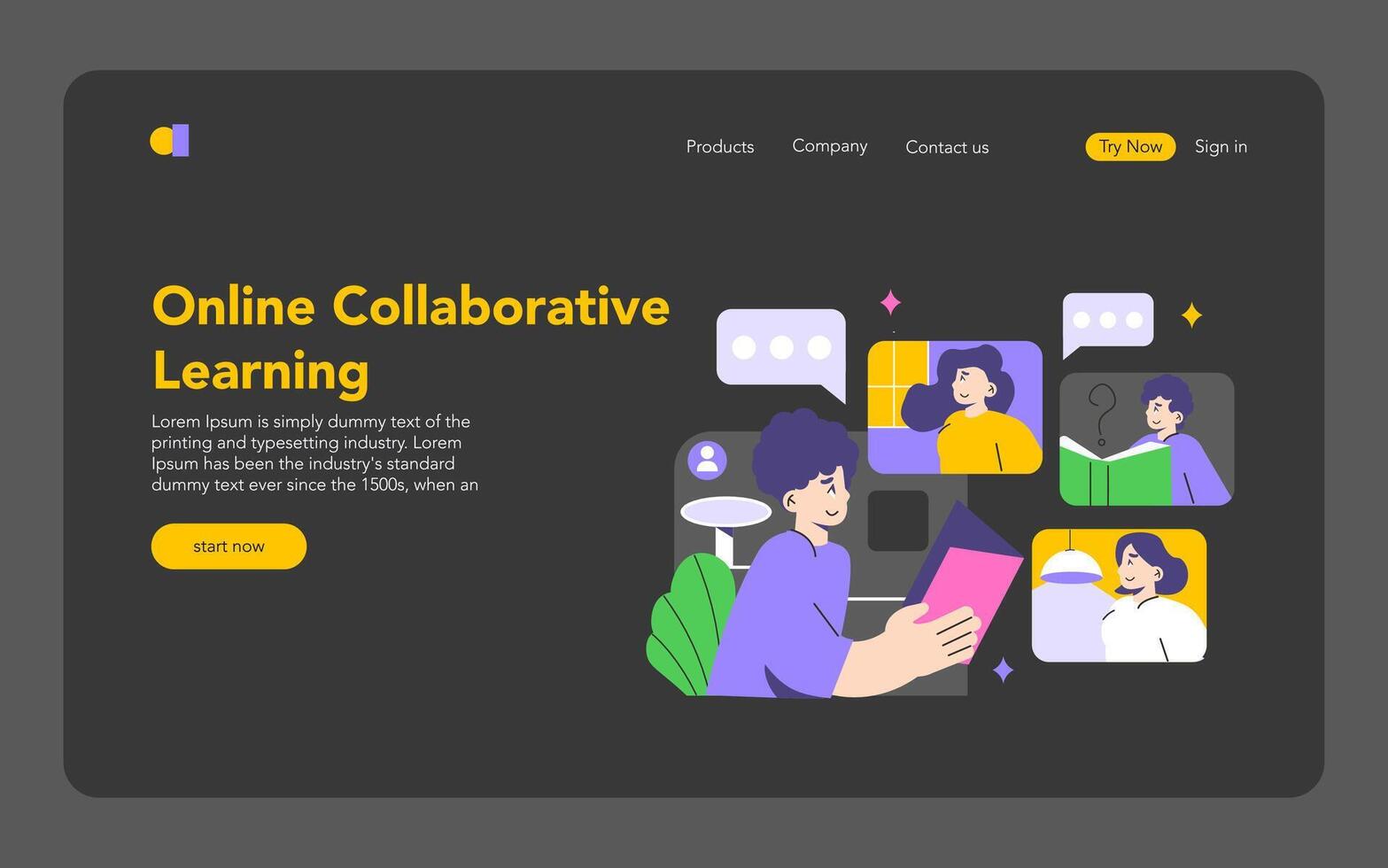 Collaborative Learning. Flat Illustration 50345310 Vector Art at Vecteezy