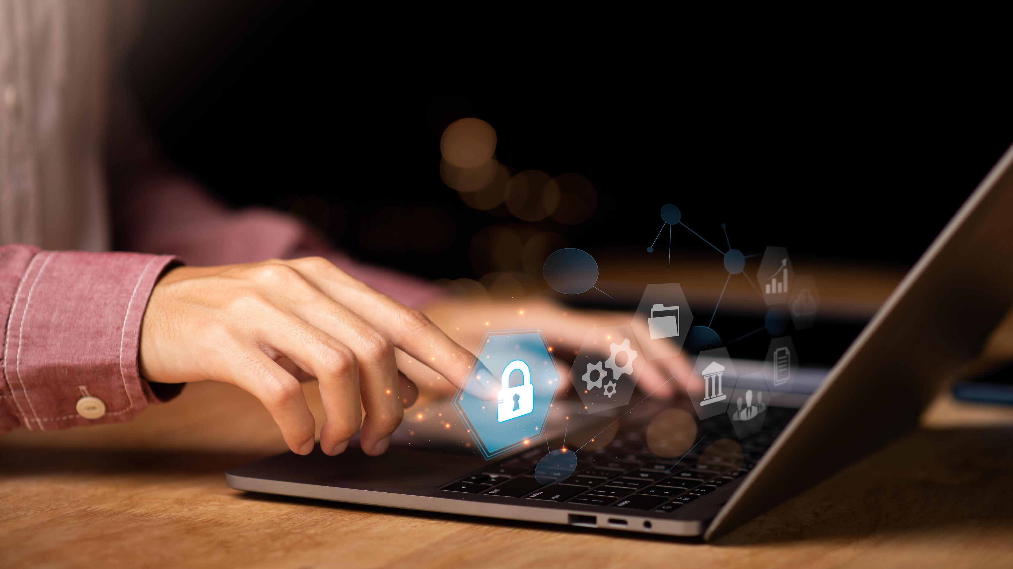 Data Protection Concept And Secure Internet Security Access Cyber