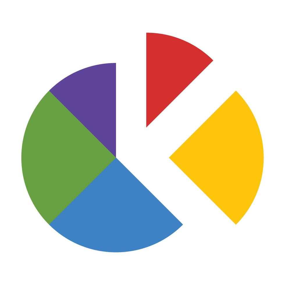 Pie Chart Flat Icon Design 50367393 Vector Art at Vecteezy