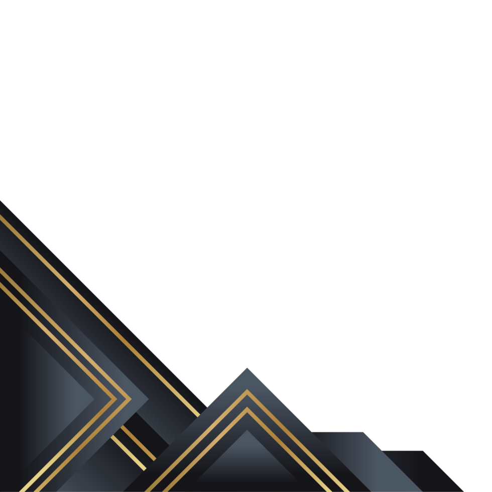 Black and gold geometric corner border 50367756 PNG Black and gold geometric corner border 50367756 PNG