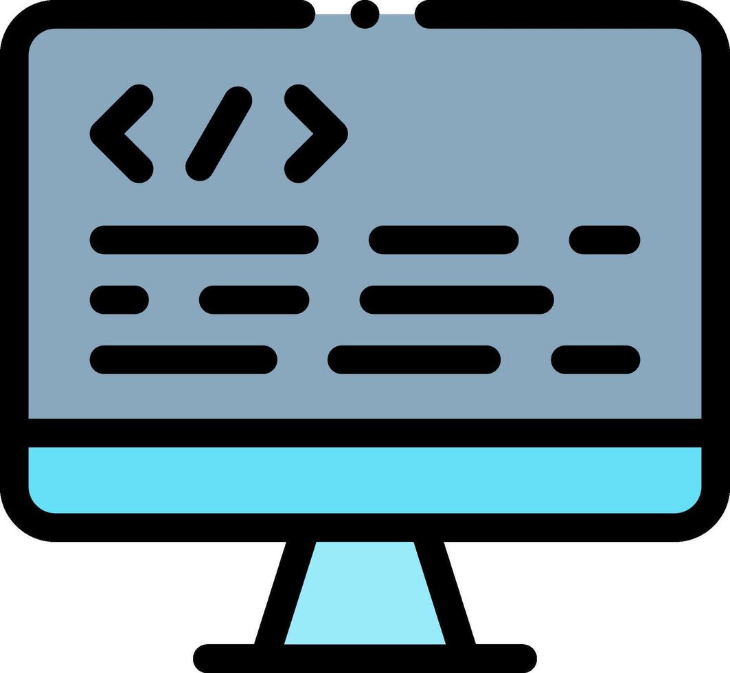 A computer monitor with code on it 50371388 Vector Art at Vecteezy