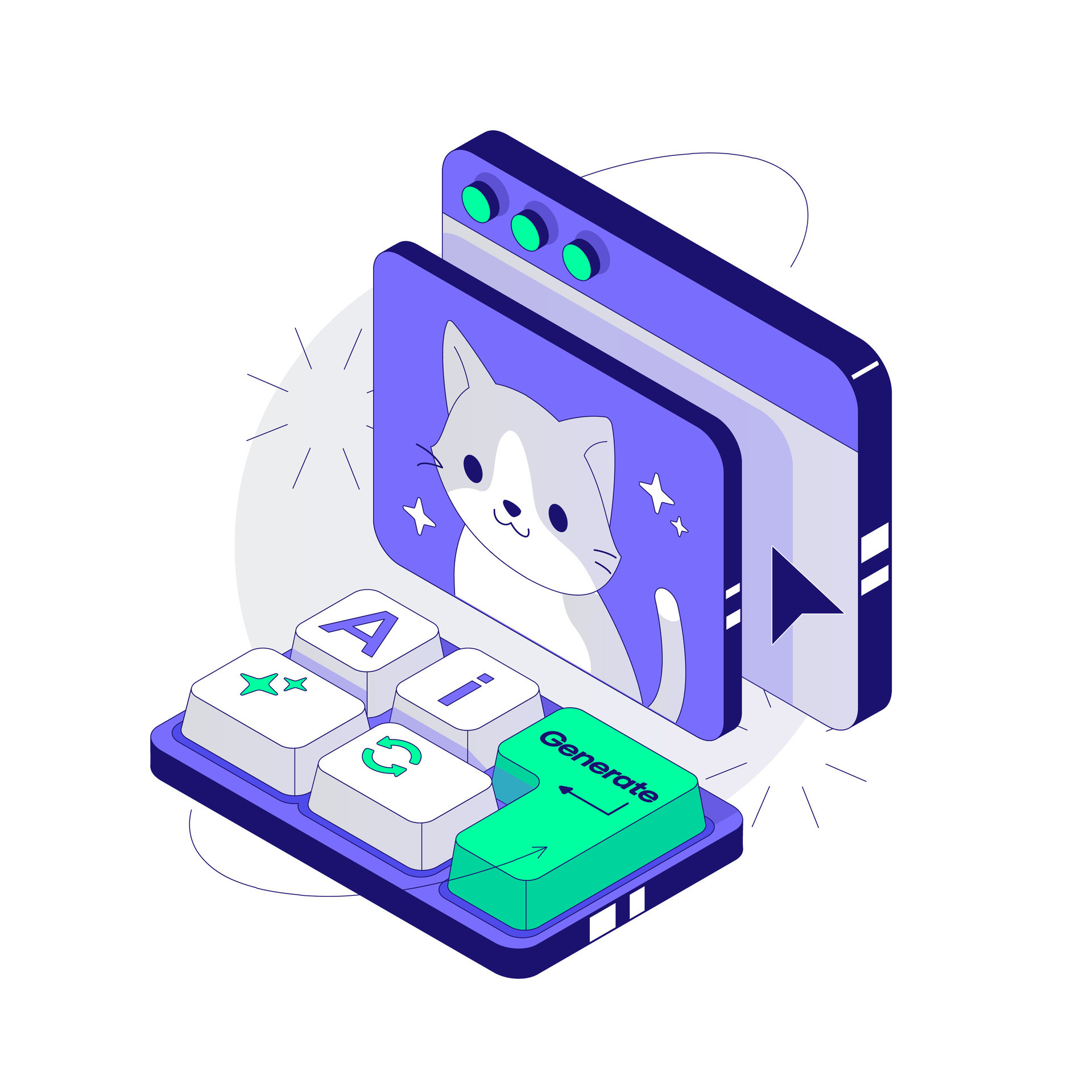 Small Mini Keyboard with Ai Generate buttons. Artificial Intelligence ... Small Mini Keyboard with Ai Generate buttons. Artificial Intelligence ...