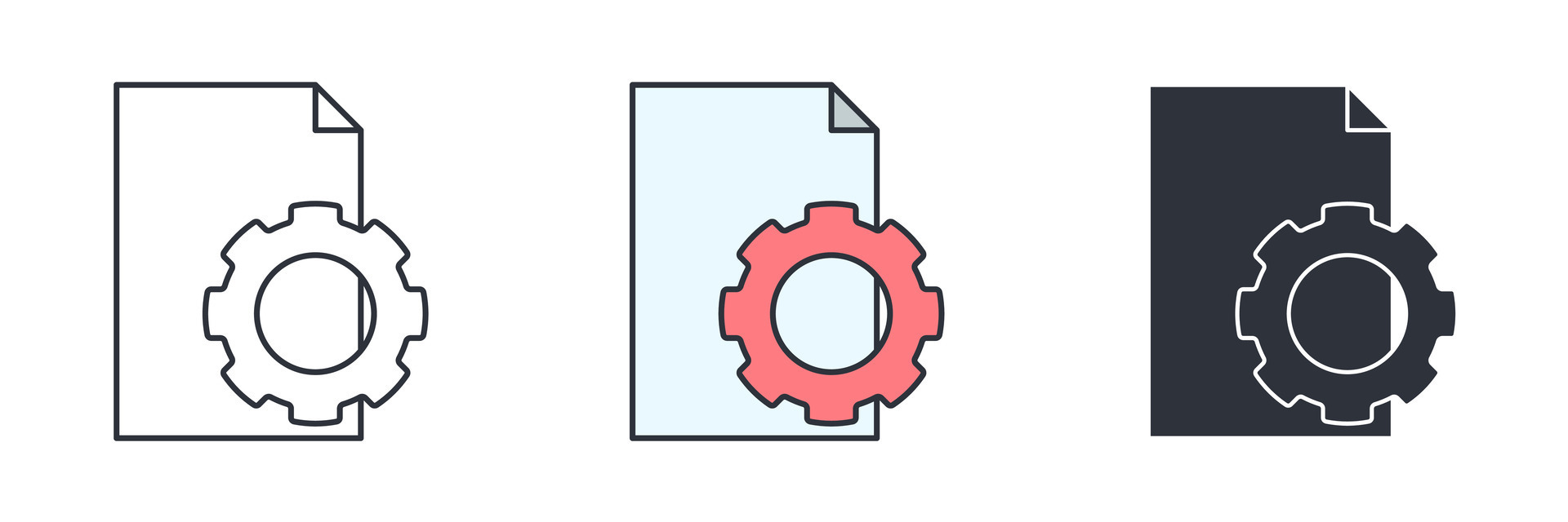 File Configuration And Document Settings Icon Symbol Illustration