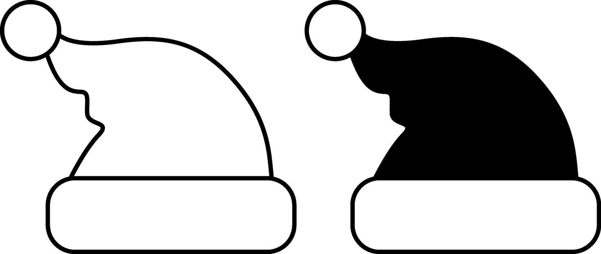 Santa Hat Black And White Vector Art Icons and Graphics for Free Download