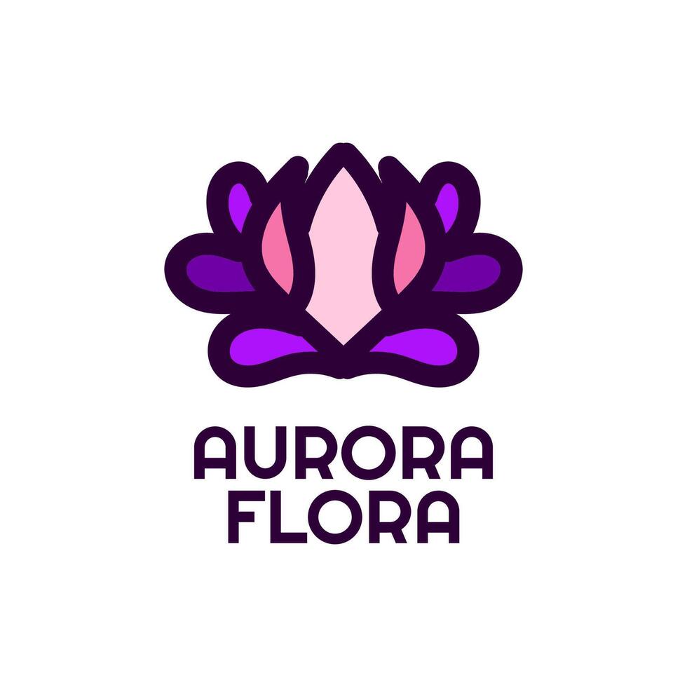 The aurora flower logo 50413765 Vector Art at Vecteezy