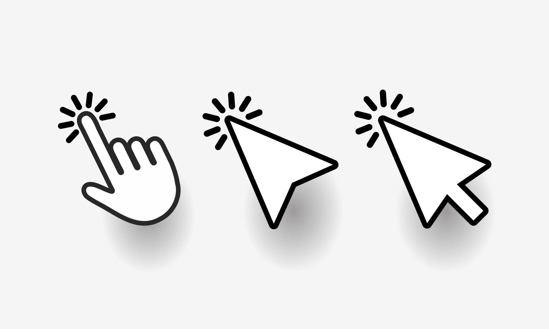 Hand Pointer Icons Pointer Click Cursor Icon Clicking Finger Computer