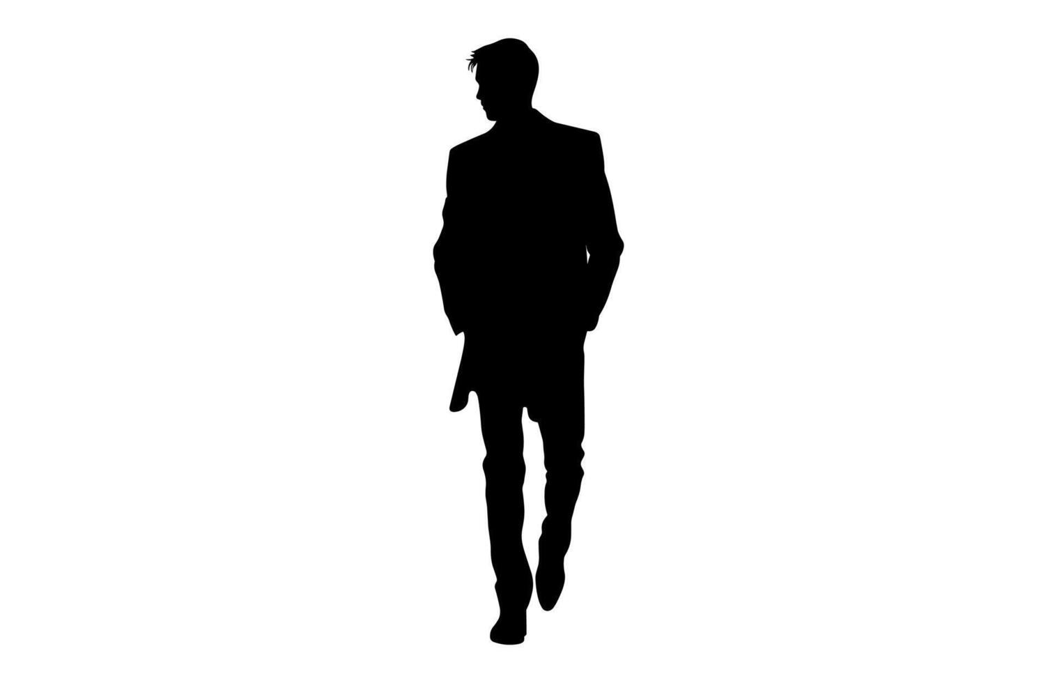 Casual Man Black Silhouette 50425004 Vector Art At Vecteezy