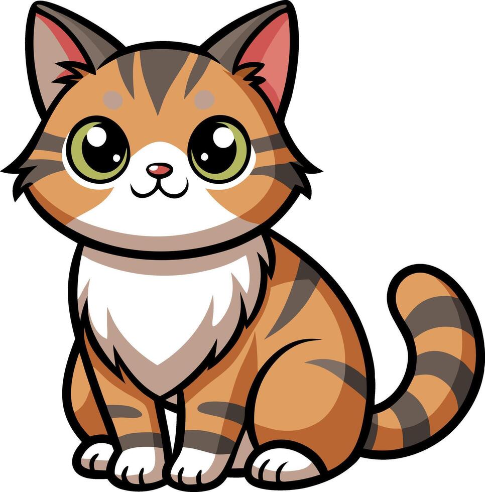 A cartoon cat with a big smile on its face 50445519 Vector Art at Vecteezy