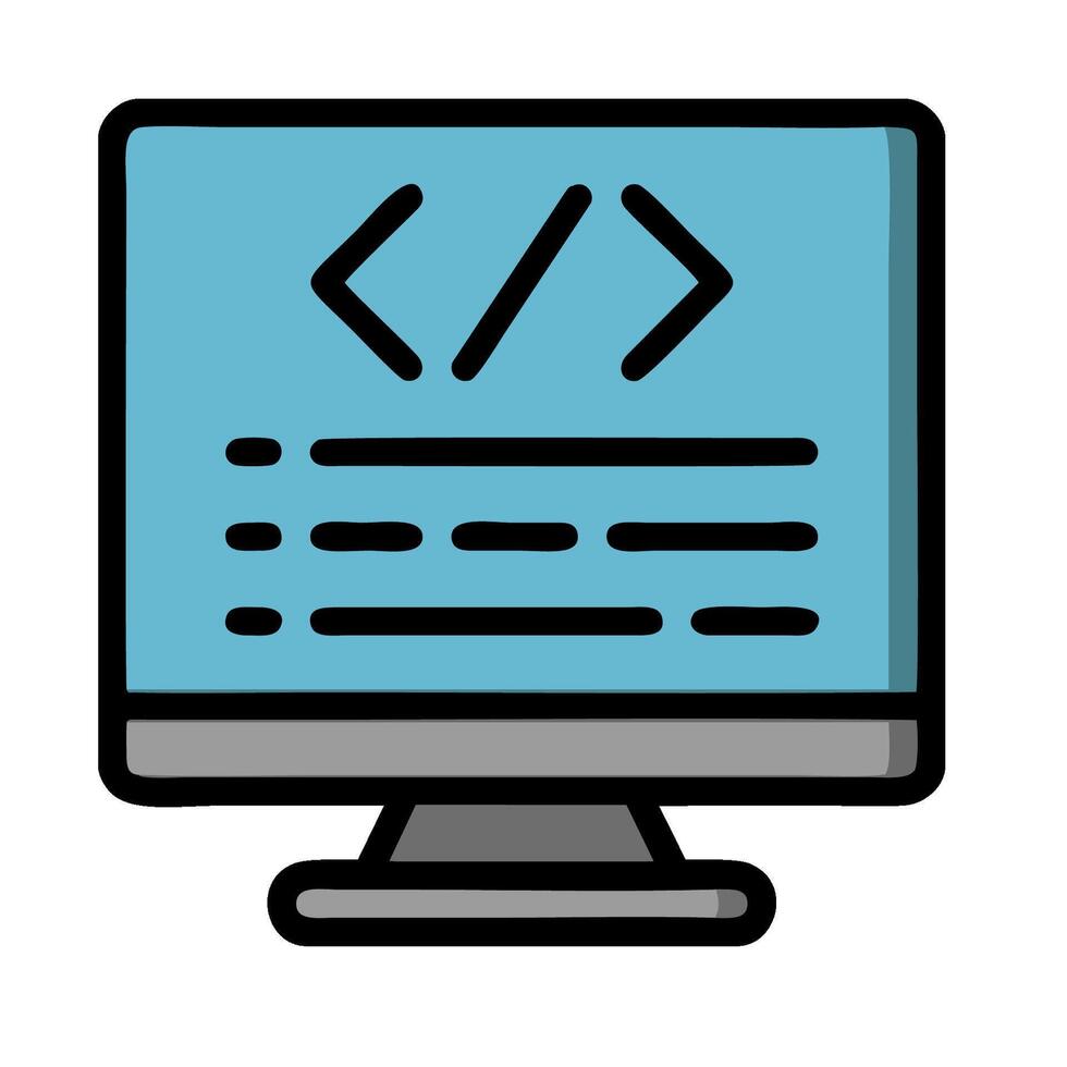 A computer monitor with code on it 50458452 Vector Art at Vecteezy