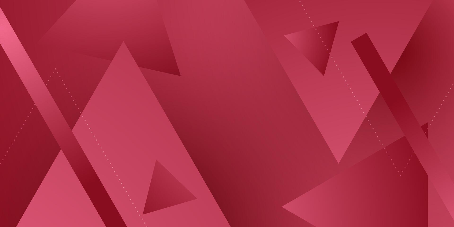 Abstract Colorful Red Background Triangle On Bright Color Geometric