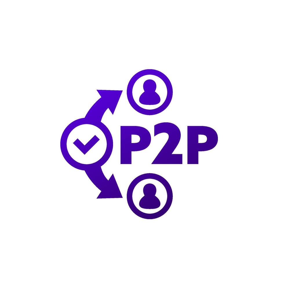 p2p peer-to-peer icon with people 50465651 Vector Art at Vecteezy