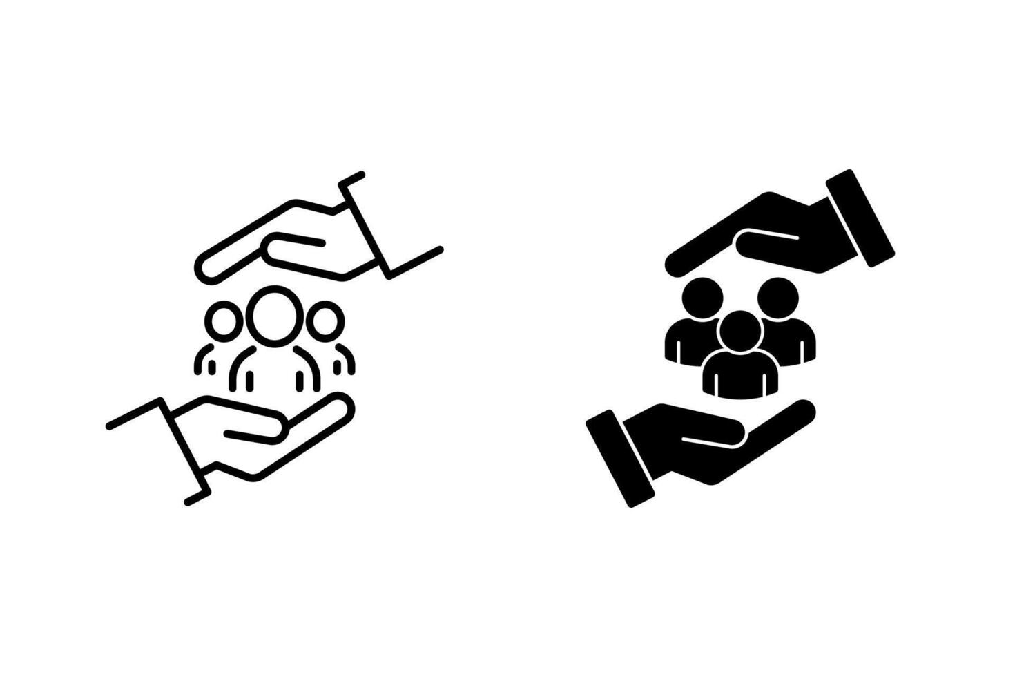 An inclusive workplace. Employees Protection Filled Outline icon set ... An inclusive workplace. Employees Protection Filled Outline icon set ...