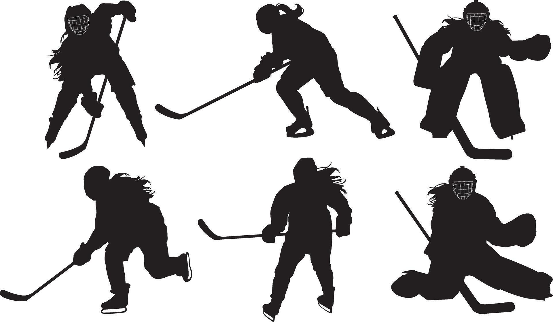 Hockey Girl Silhouette, Ice Hockey, Winter Sports, Hockey Player Cut ...