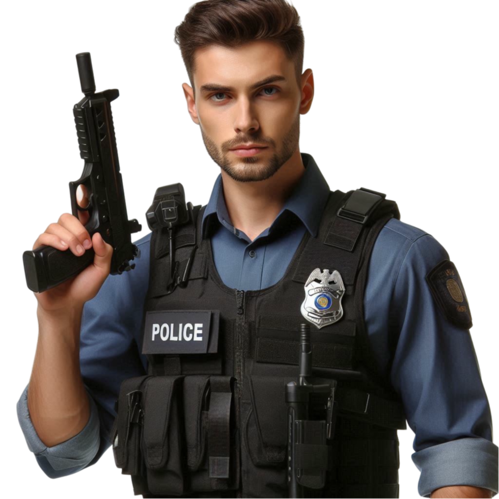 Serious Young Police Officer Holding Gun in Uniform 50473889 PNG Serious Young Police Officer Holding Gun in Uniform 50473889 PNG