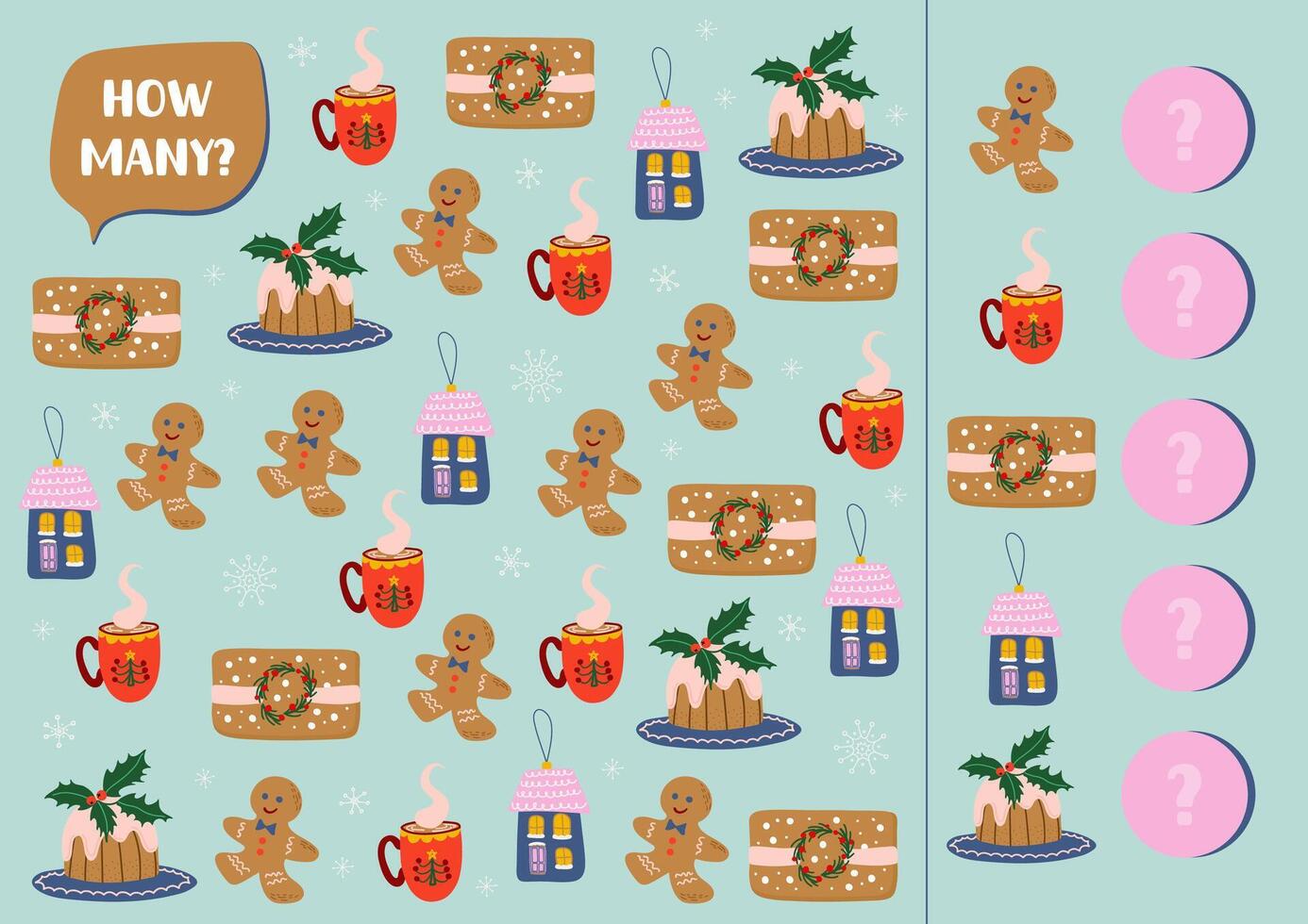 Educational game for children. I spy game. Find and count different ...