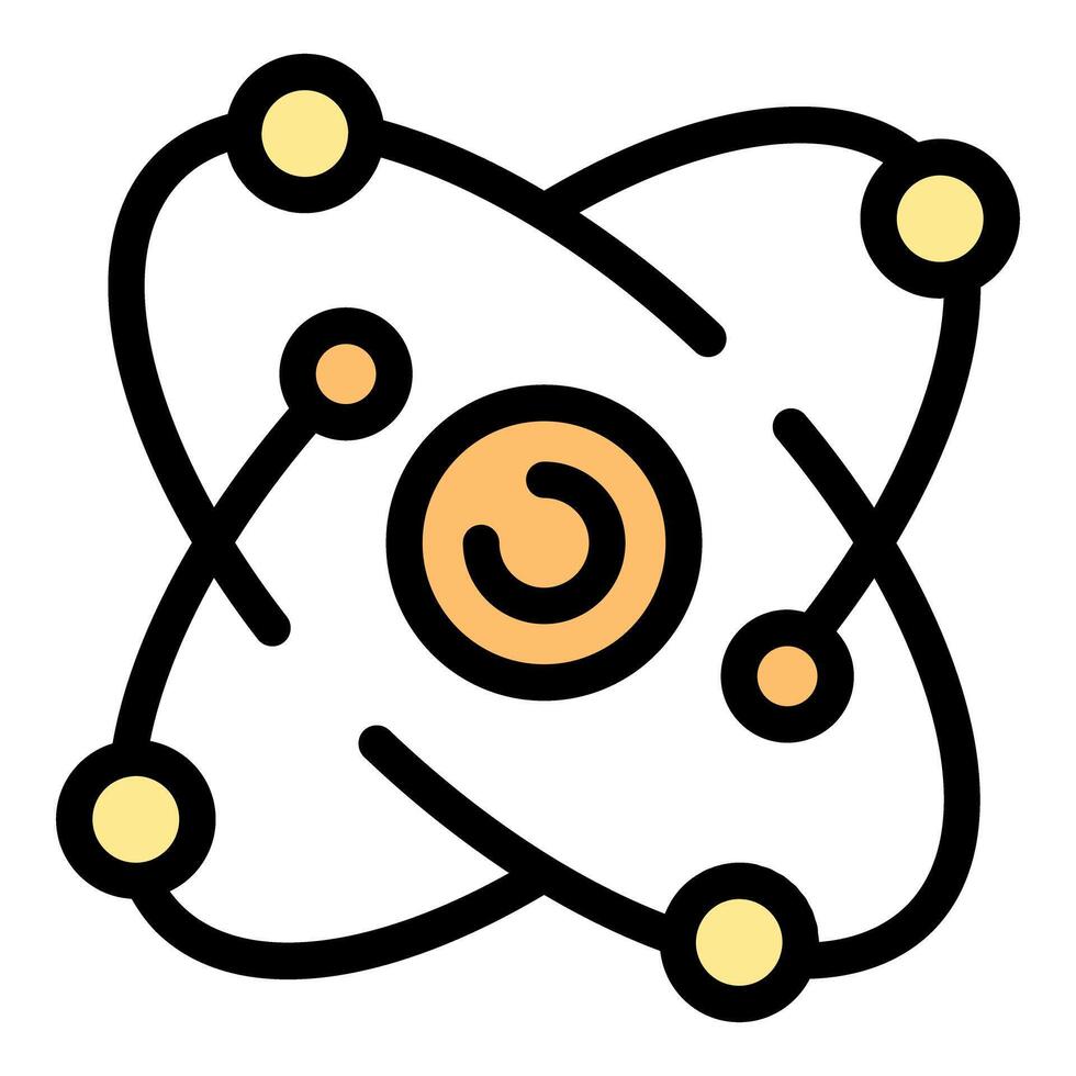 Atom particles rotating around nucleus icon 50487900 Vector Art at Vecteezy