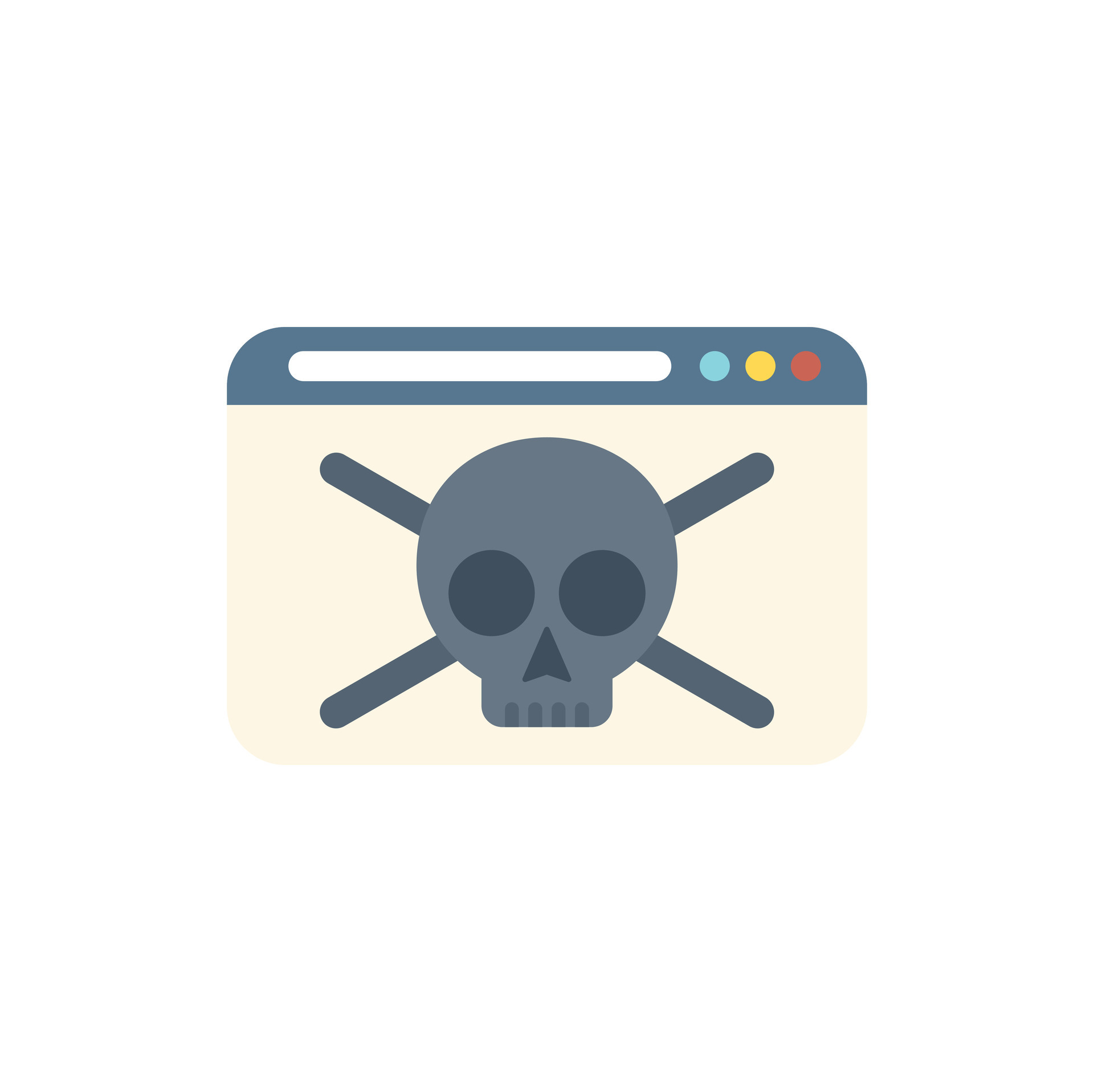 Browser Window Displaying Skull And Crossbones Warning Sign 50489362 Vector Art At Vecteezy