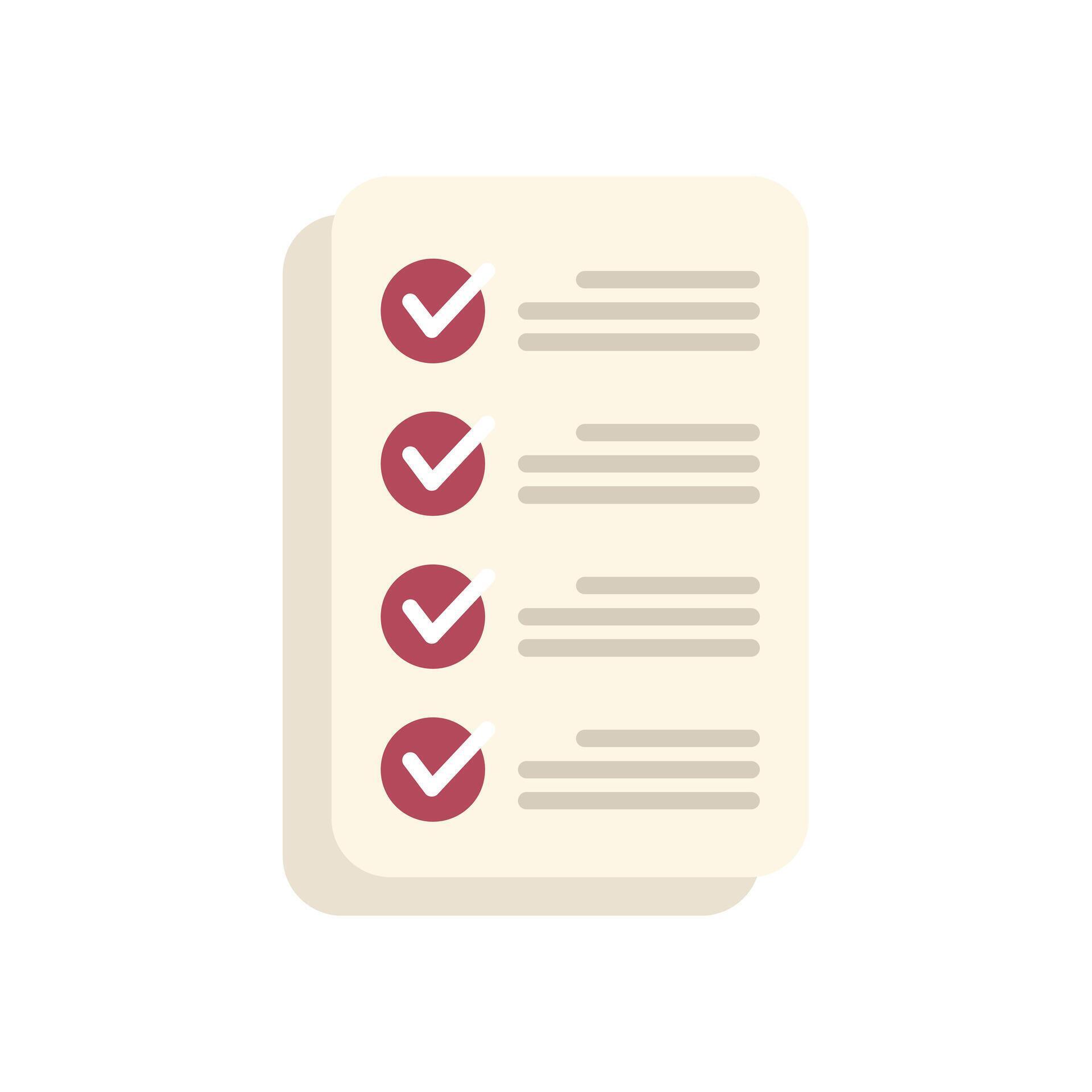 Checklist showing completing tasks with check marks 50489837 Vector Art at Vecteezy