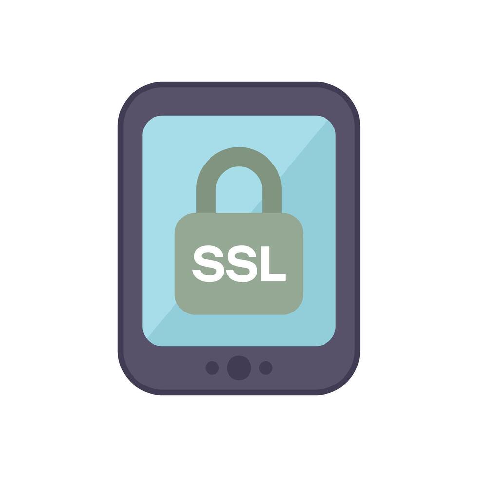Mobile phone displaying ssl lock icon for secure connection 50489857 Vector Art at Vecteezy