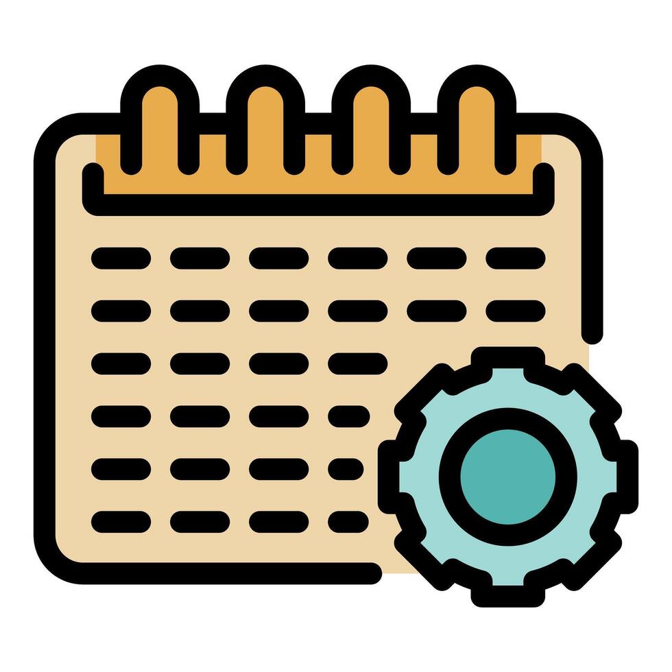 Calendar Setting Representing Schedule Configuration Using Cogwheel