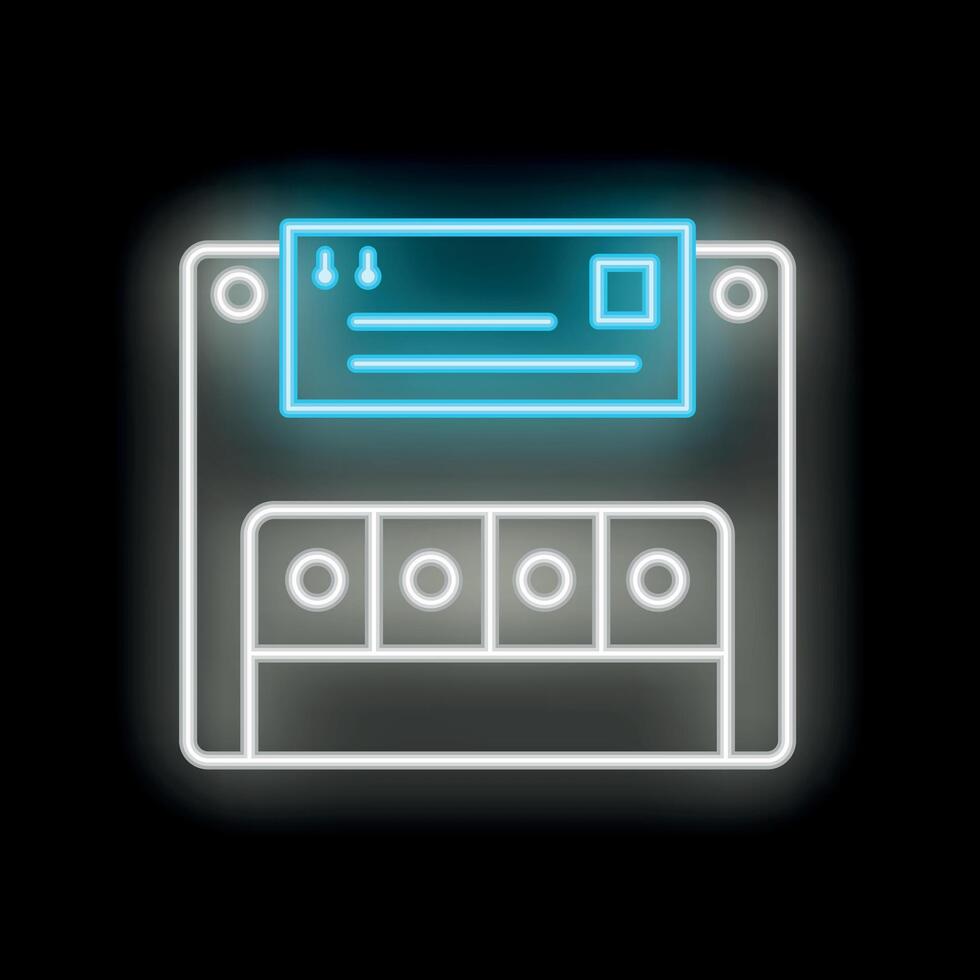 Neon Icon Of Floppy Disk Saving Document With Envelope Symbol 50491238