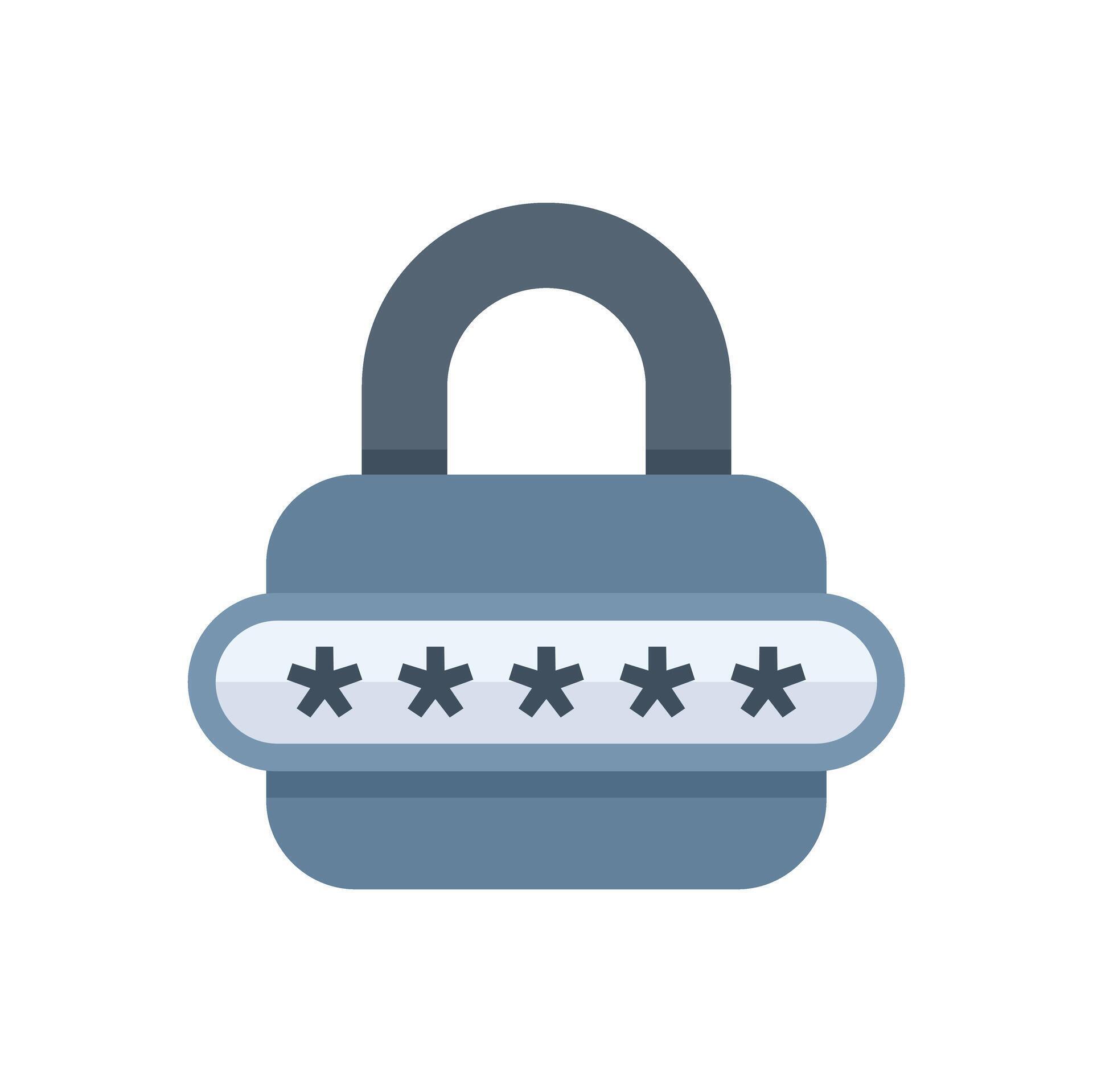 Padlock protecting password with asterisks showing secure login 50491427 Vector Art at Vecteezy