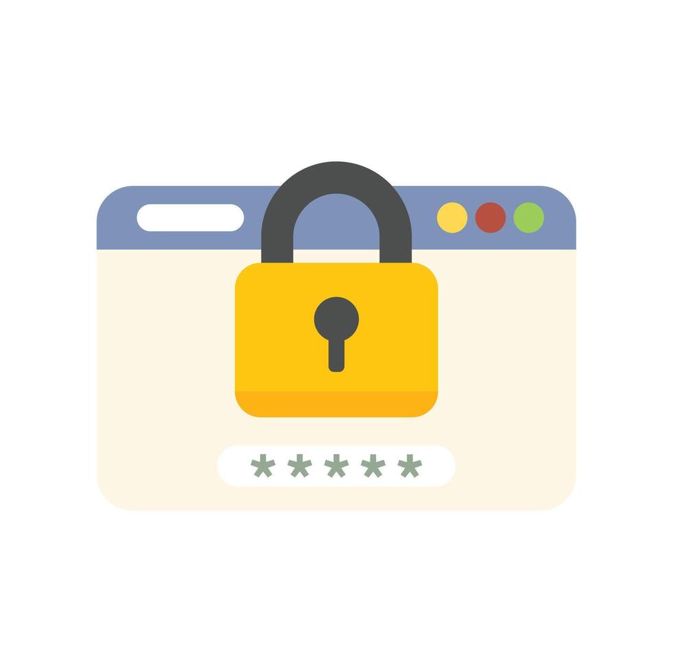 Secure website login page with padlock protecting user data 50491436 ...